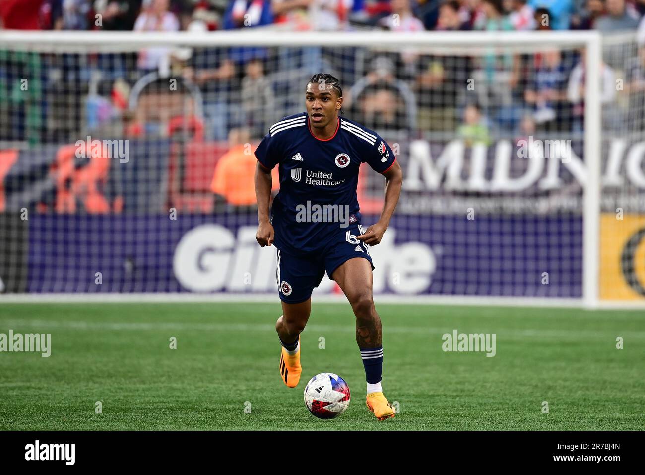 10 giugno 2023; Christian Makoun, difensore della New England ...