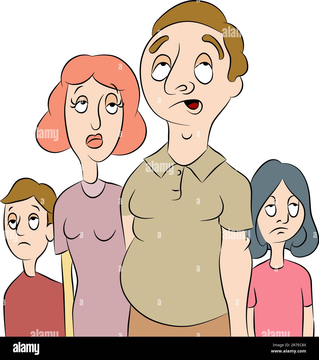 Famiglia stanca Immagini Vettoriali Stock - Alamy