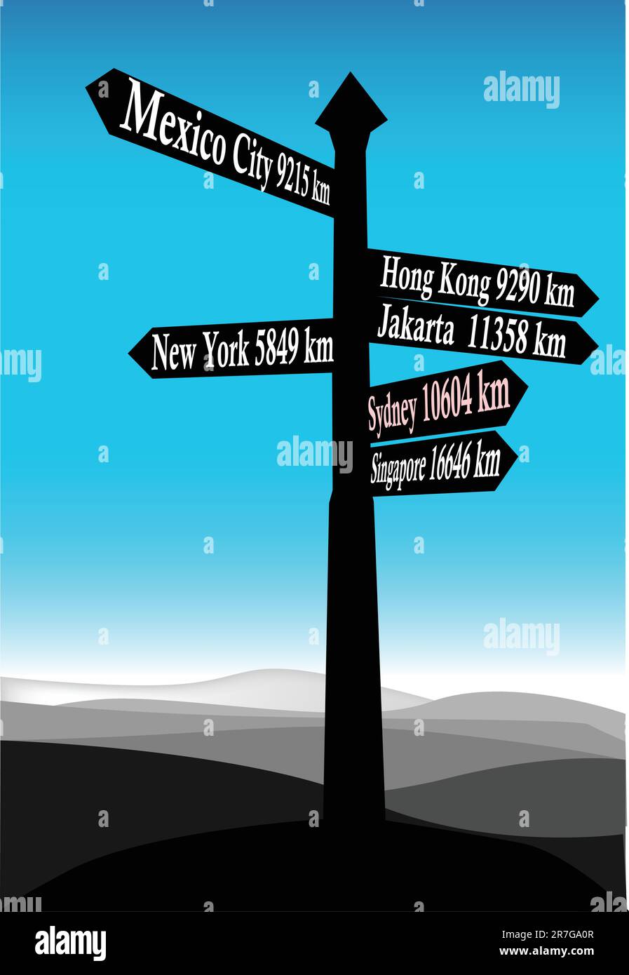 Direzione sign Immagini Vettoriali Stock - Alamy