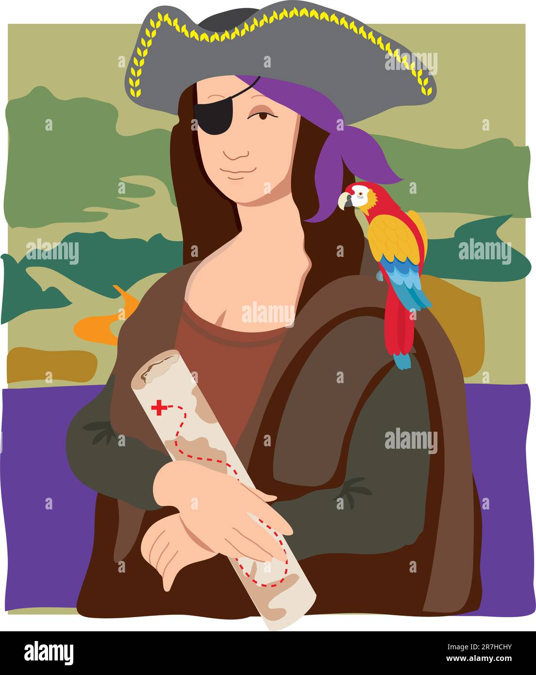 Mappa dell'uccello in mano Immagini Vettoriali Stock - Alamy