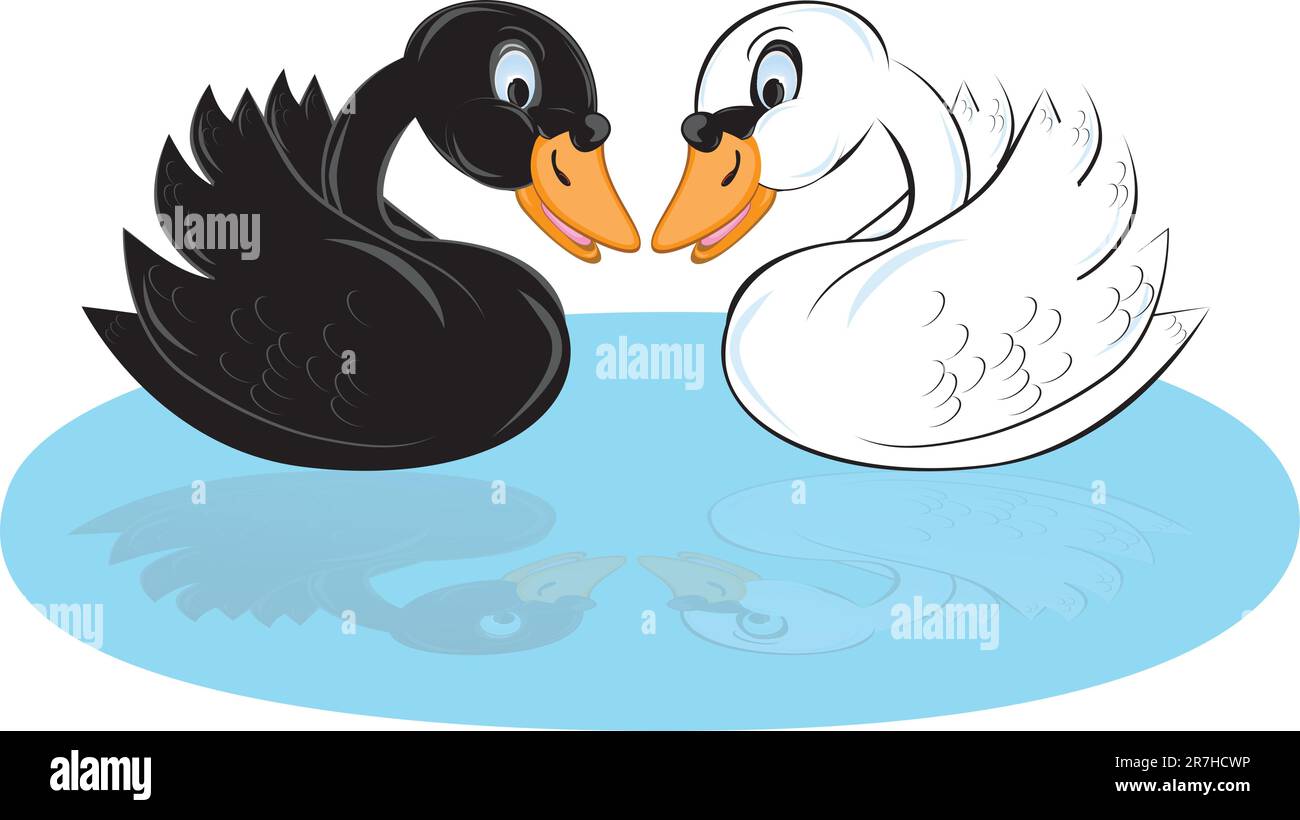 Cigni cova Immagini Vettoriali Stock - Alamy