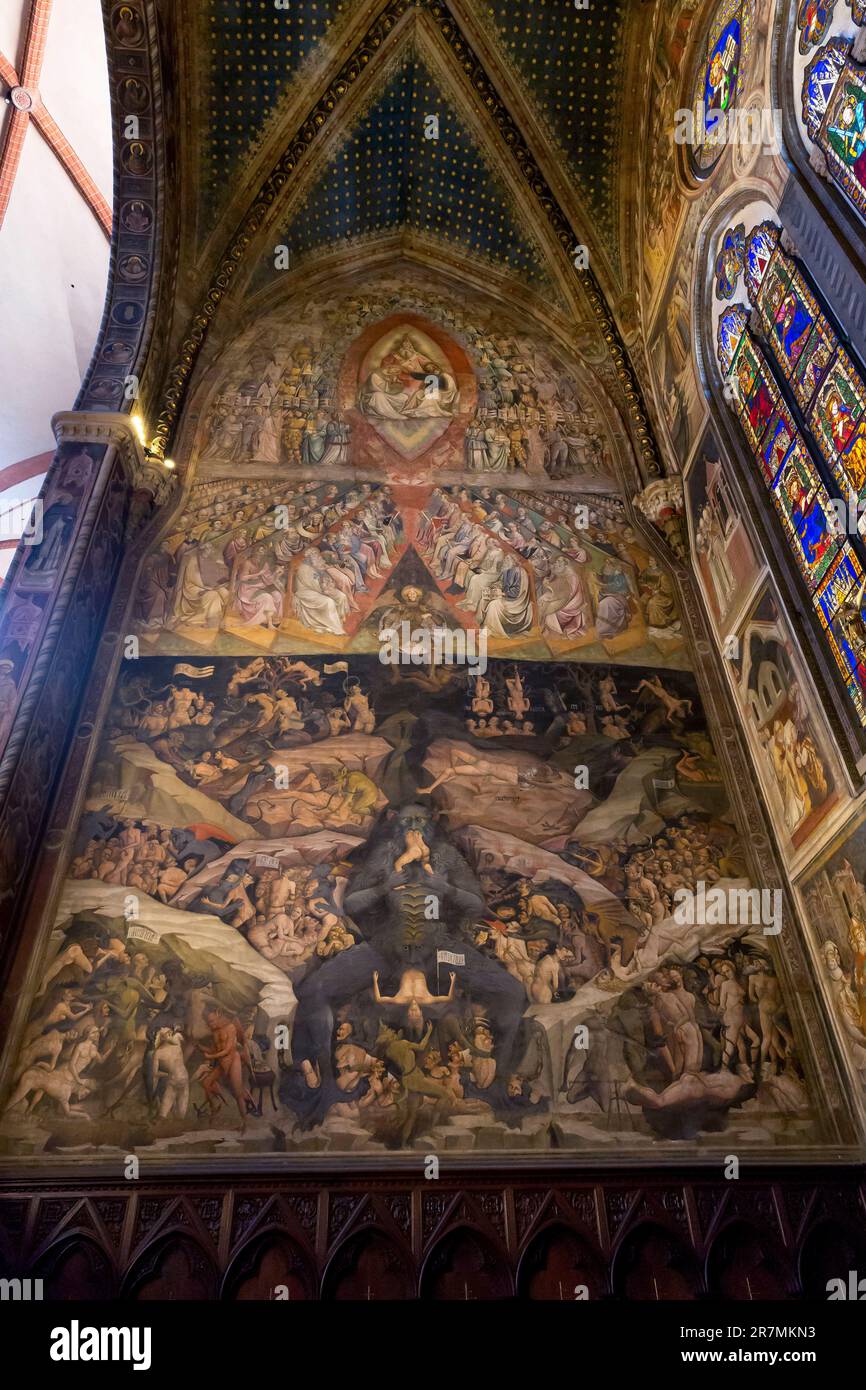 Lucifero mangiando peccatori, Cielo e Inferno affresco, Cappella ...