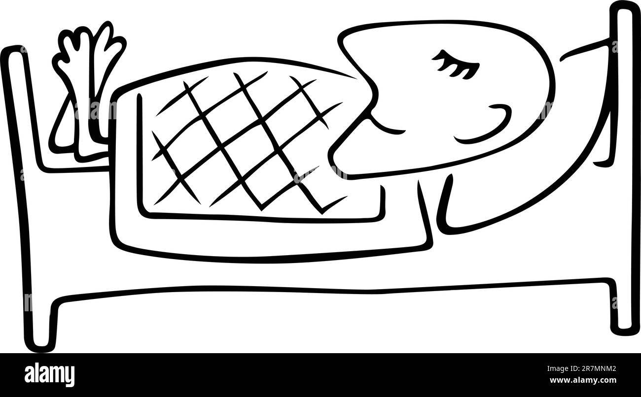 Persona che dorme nel letto Immagini Vettoriali Stock - Alamy