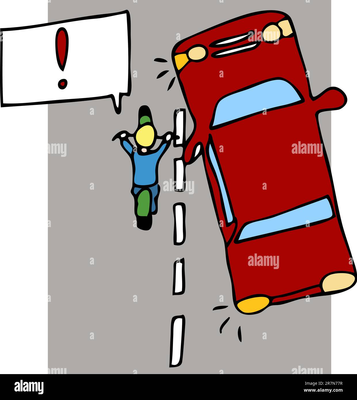 Pericoloso incidente stradale Immagini Vettoriali Stock - Alamy