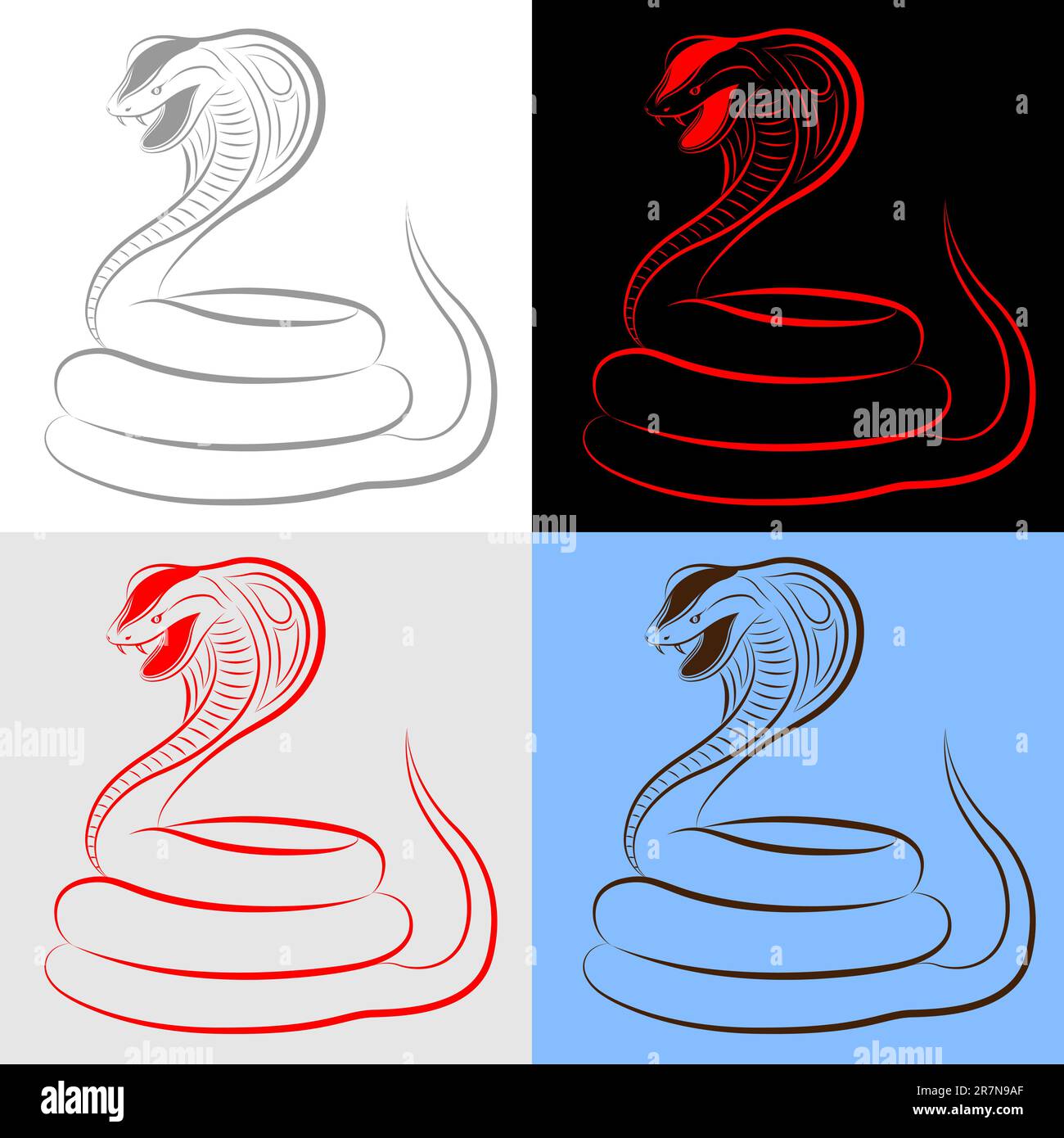 Colpo di cobra Immagini Vettoriali Stock - Alamy
