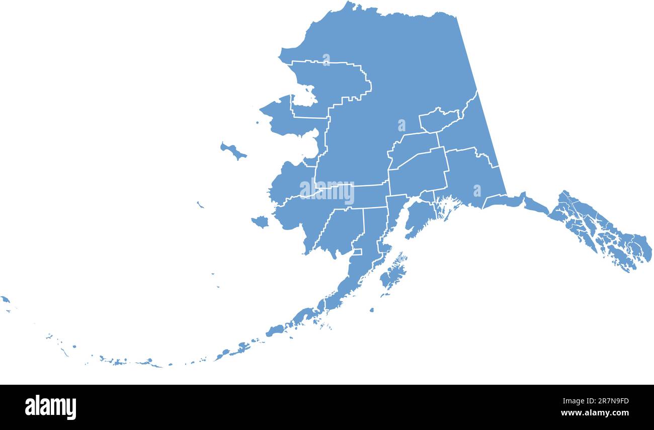 Alaska mappa dello stato Immagini Vettoriali Stock - Alamy