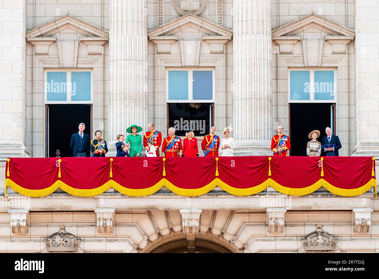 La famiglia reale britannica, il re Carlo III e la regina Camilla, il principe Guglielmo di ...