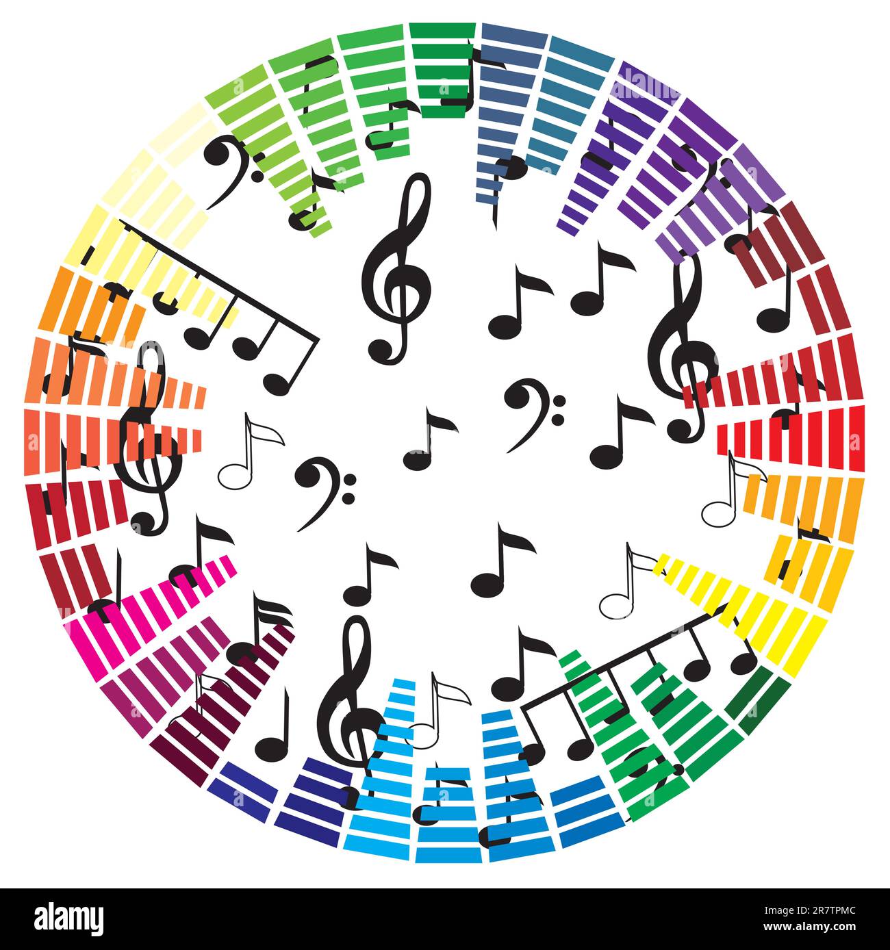 Albero con note musicali Immagini Vettoriali Stock - Alamy