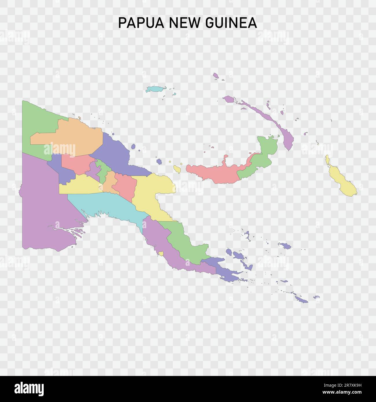 Mappa geografica papua nuova guinea immagini e fotografie stock ad alta ...