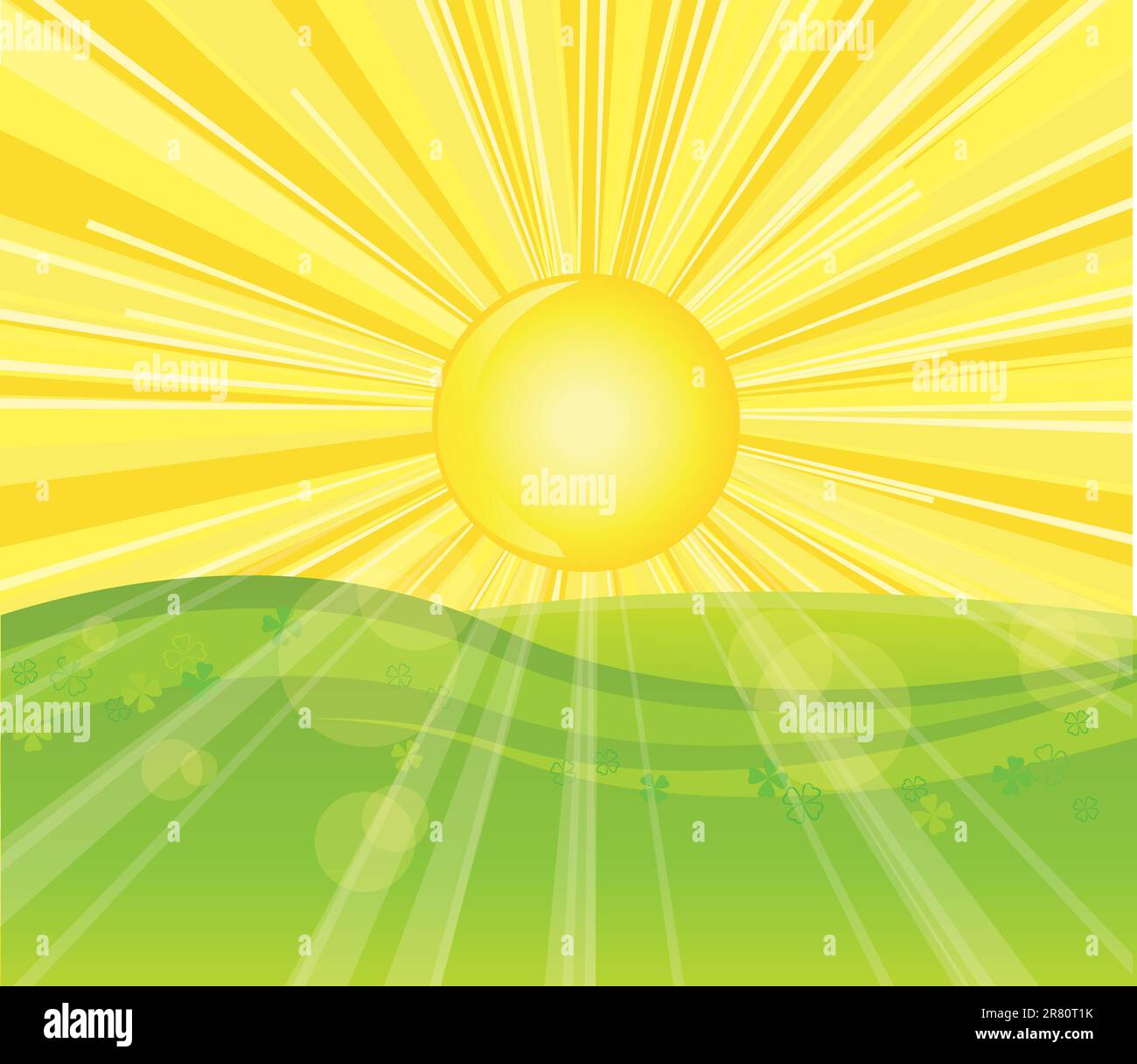Giornata di sole in giardino Immagini Vettoriali Stock - Alamy
