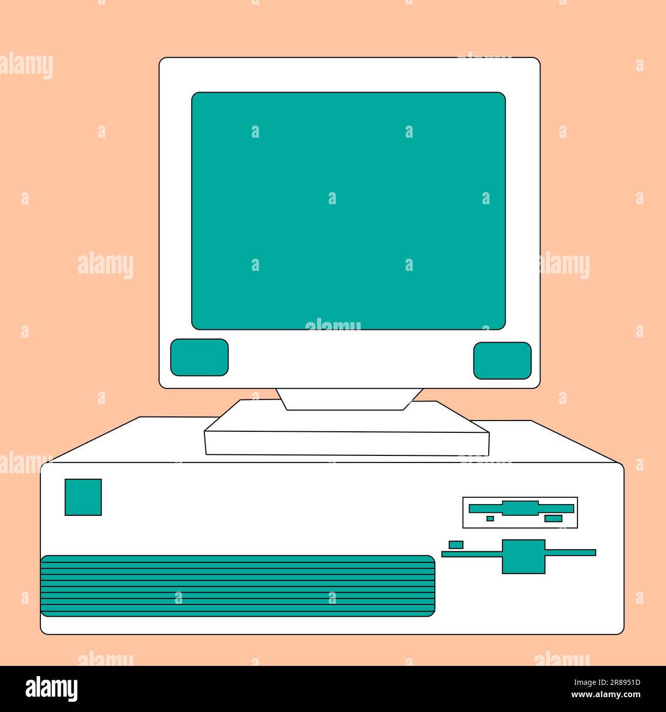 Pc degli anni '90 Immagini Vettoriali Stock - Alamy