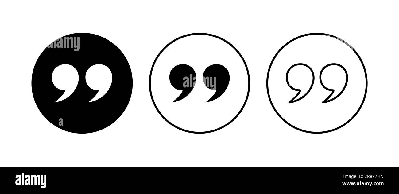 Simbolo di virgolette Foto e Immagini Stock in Bianco e Nero - Alamy