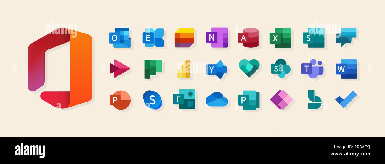 Office 365 collaboration Immagini Vettoriali Stock - Alamy