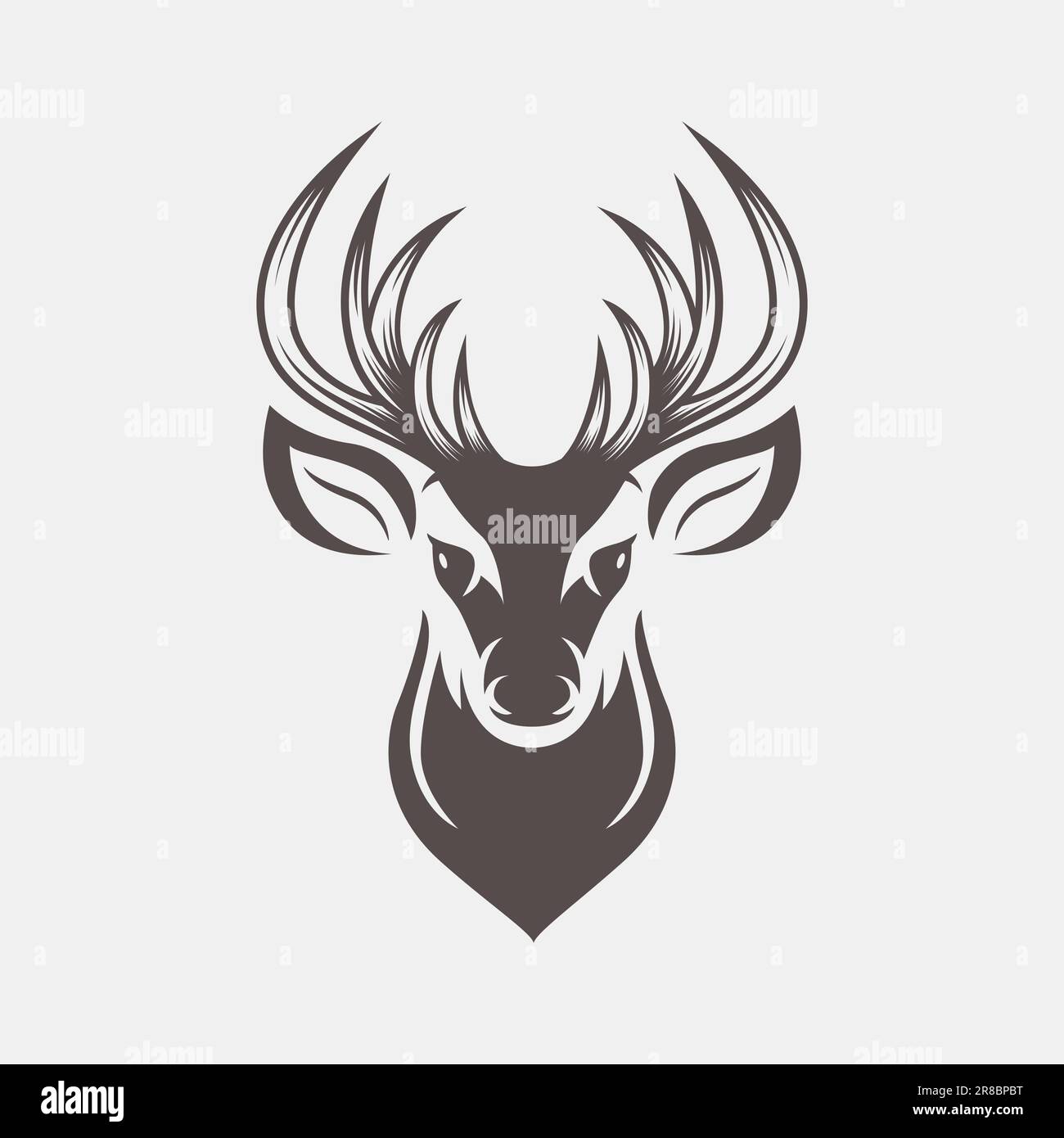 Testa cervo bianco e nero immagini e fotografie stock ad alta ...