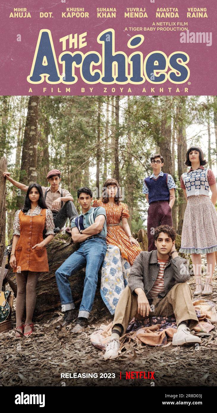 GLI ARCHIES, poster, da sinistra: Suhana Khan, Vedang Raina, Mihir ...