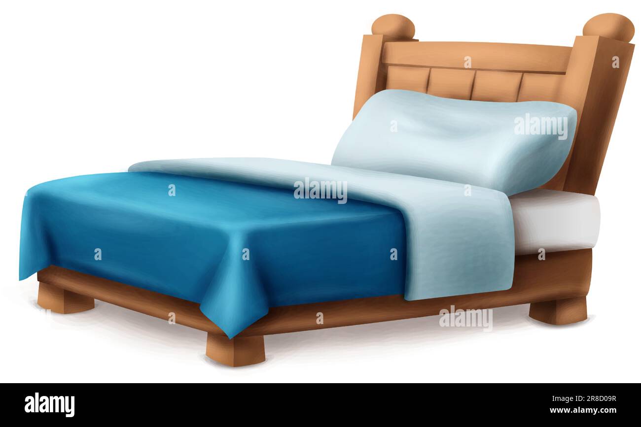 Letto in legno Immagini Vettoriali Stock - Alamy