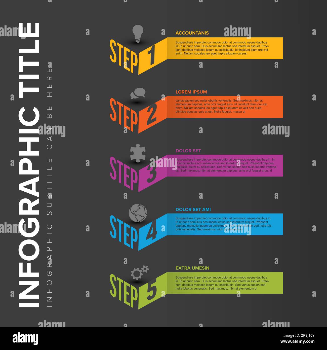 Modello di diagramma delle fasi di Vector Infografica per flusso di ...