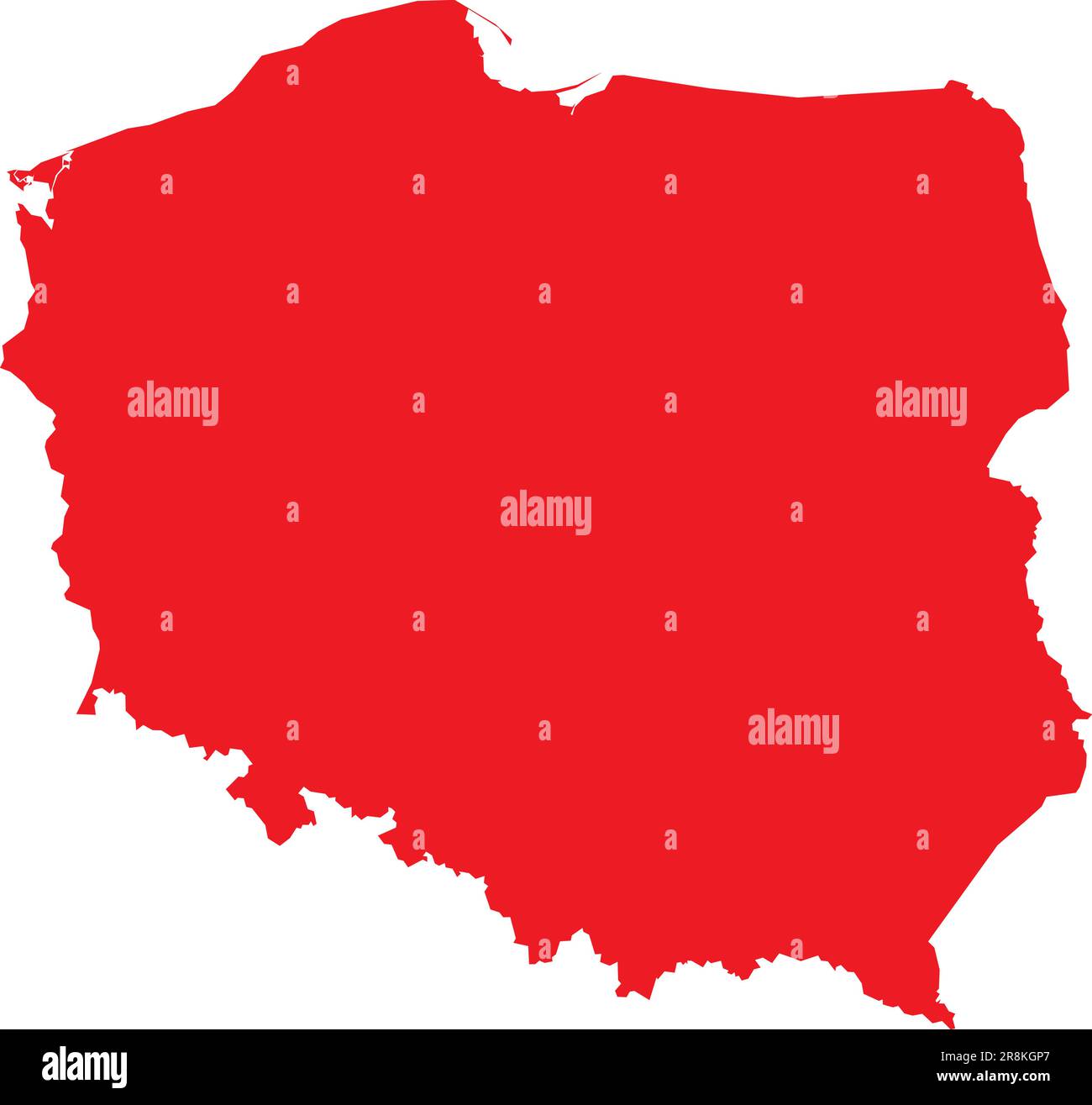 Polonia mappa fisica Immagini Vettoriali Stock - Alamy