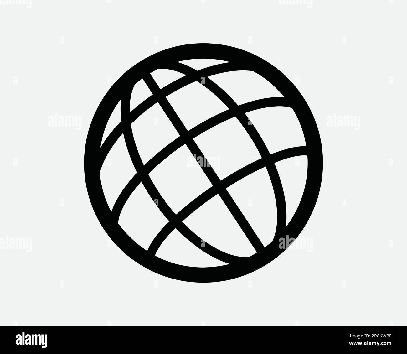 Icona linea globo. Messa a terra Global Round Circular Sphere Wire ...