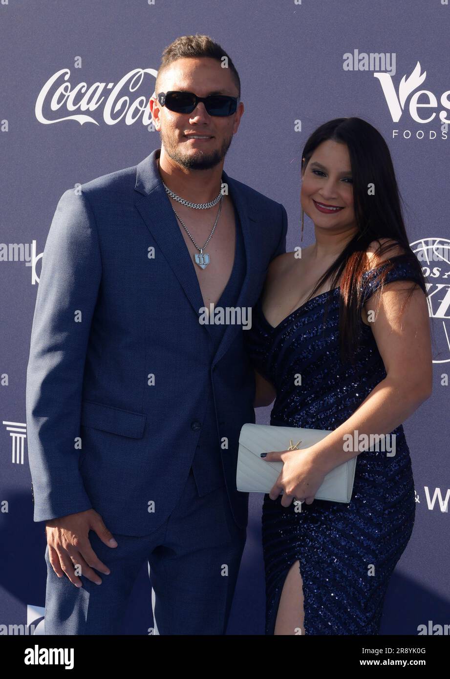 Los Angeles, CA. 22 giugno 2023. Miguel Rojas, Mariana Rojas al Blue ...