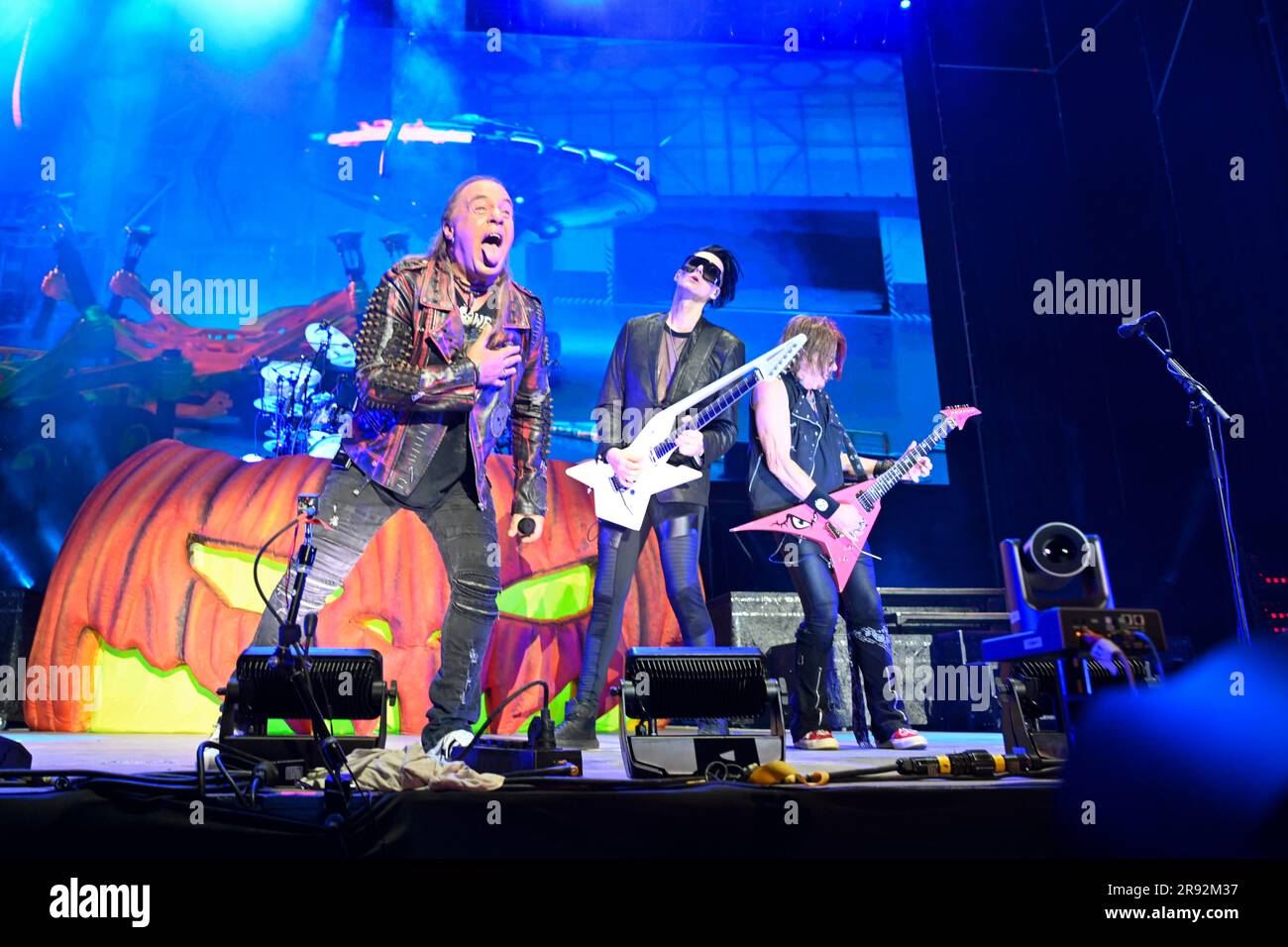 The German power? and heavy metal band Helloween during a performance ...
