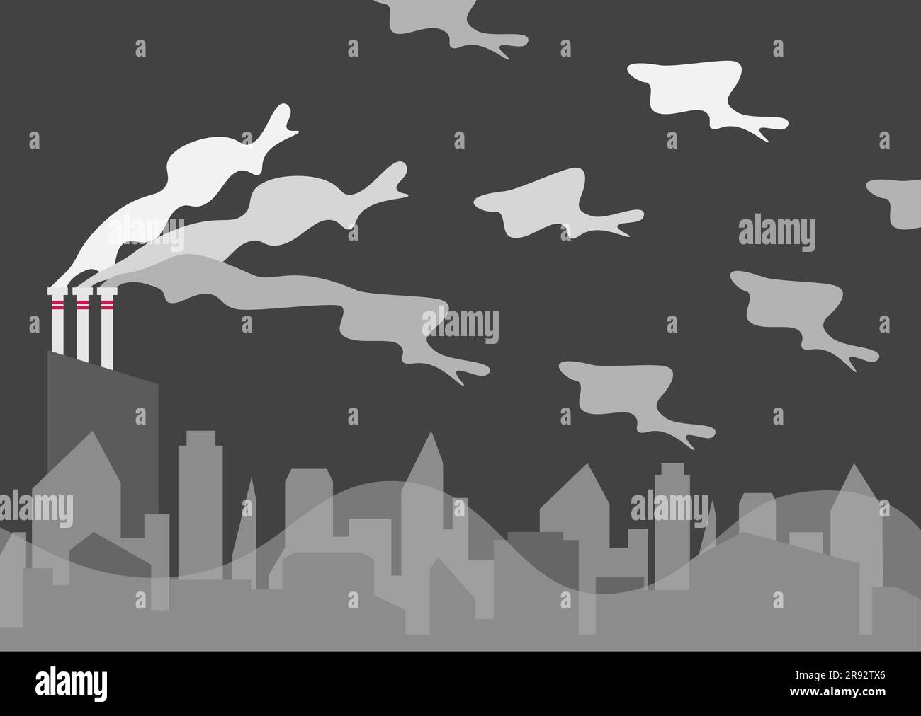 Avvolto nel fumo Immagini Vettoriali Stock - Alamy