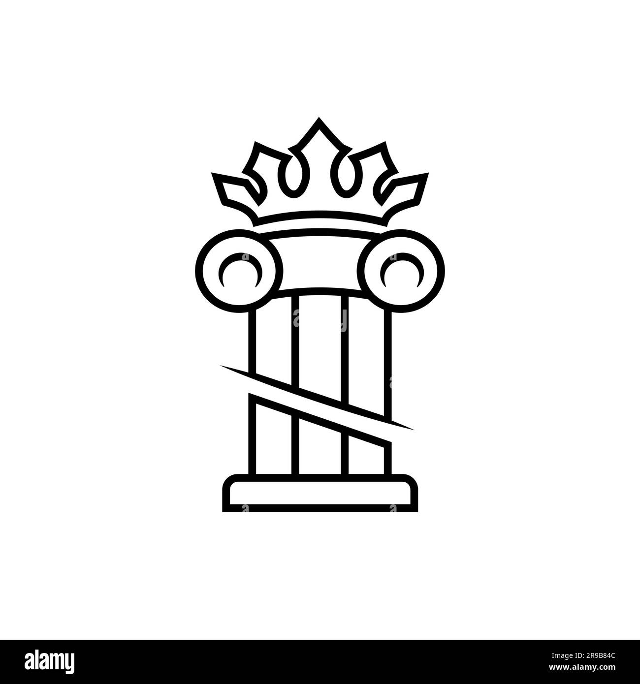 Silhouette colonne capitelli Immagini Vettoriali Stock - Alamy