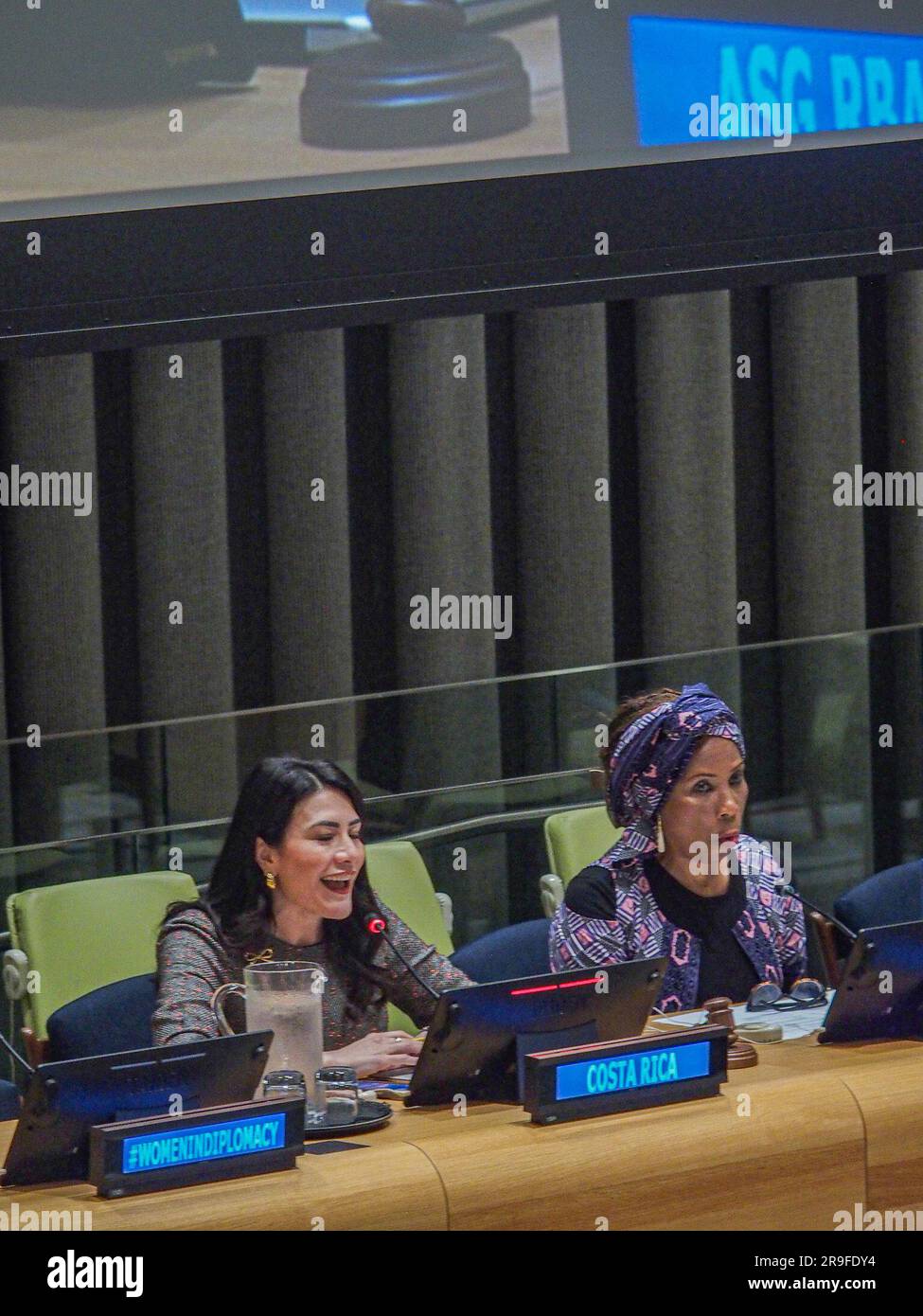 New York, New York, USA. 26 giugno 2023. Il pannello del forum di Shaping the World: Donne al ...