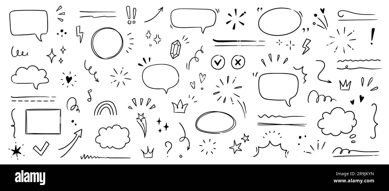 Pennello evidenziazione linea, enfasi testo, pennello sottolineatura ...