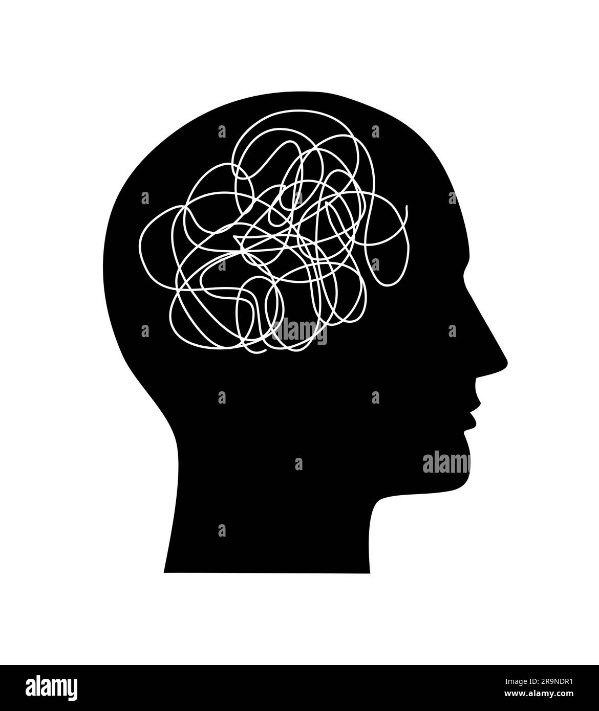 Simbolo di confusione mentale Immagini Vettoriali Stock - Alamy
