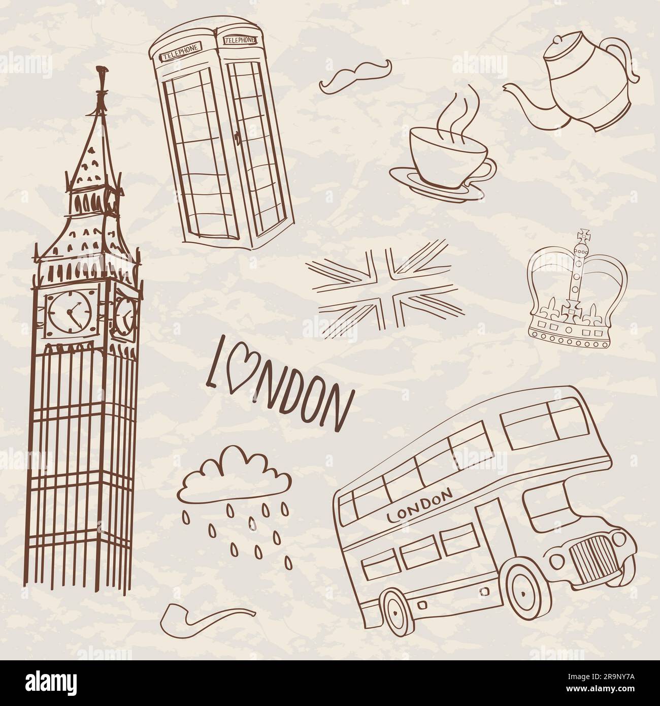 Simboli di londra Immagini Vettoriali Stock - Alamy