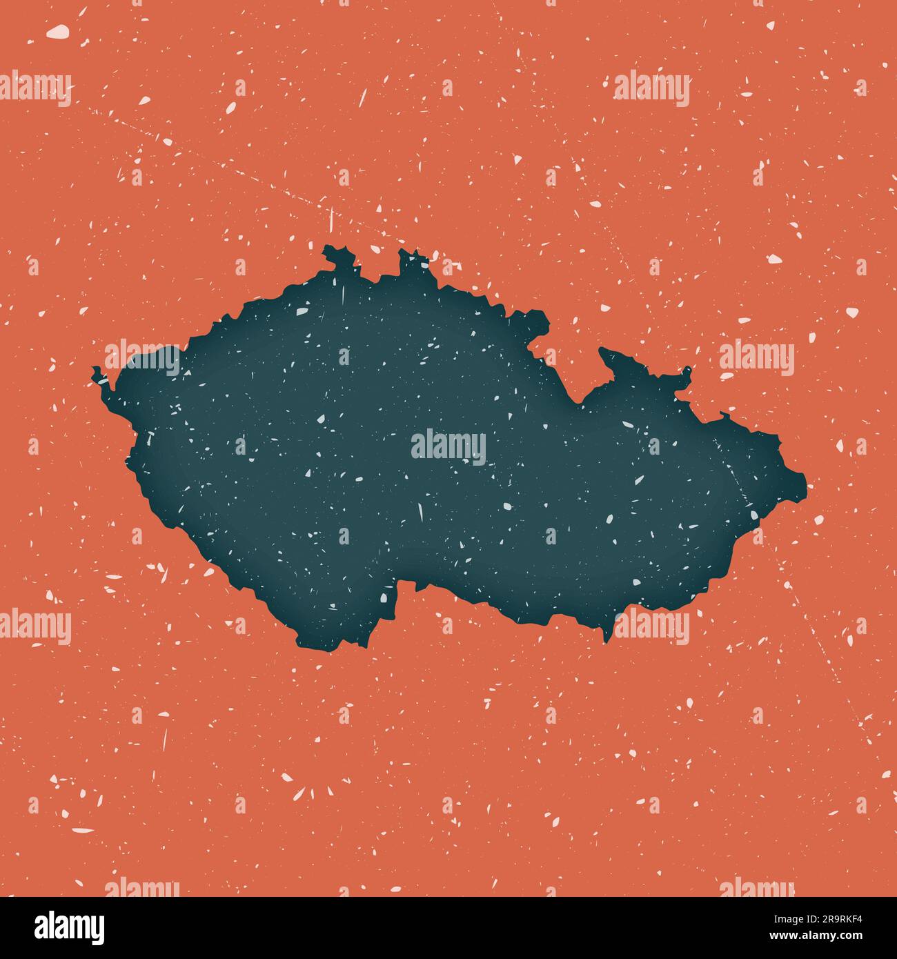 Mappa d'epoca della repubblica ceca Immagini Vettoriali Stock - Alamy