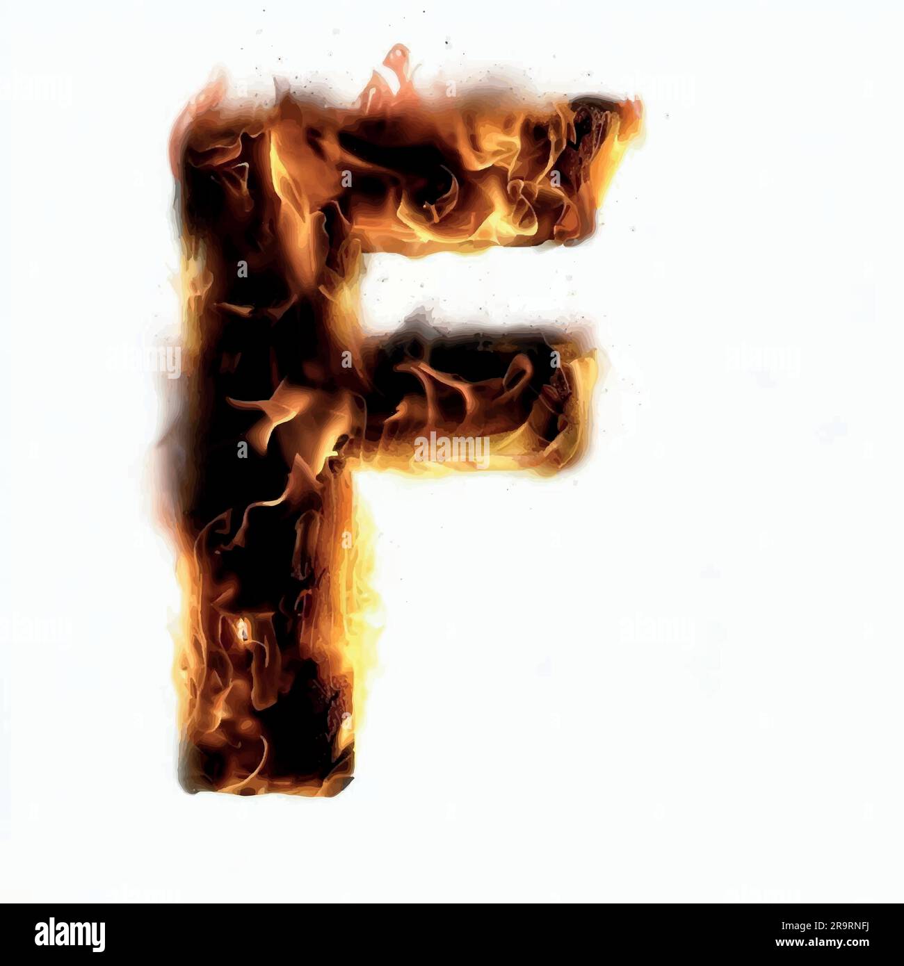 Flame fire word text Immagini Vettoriali Stock - Alamy