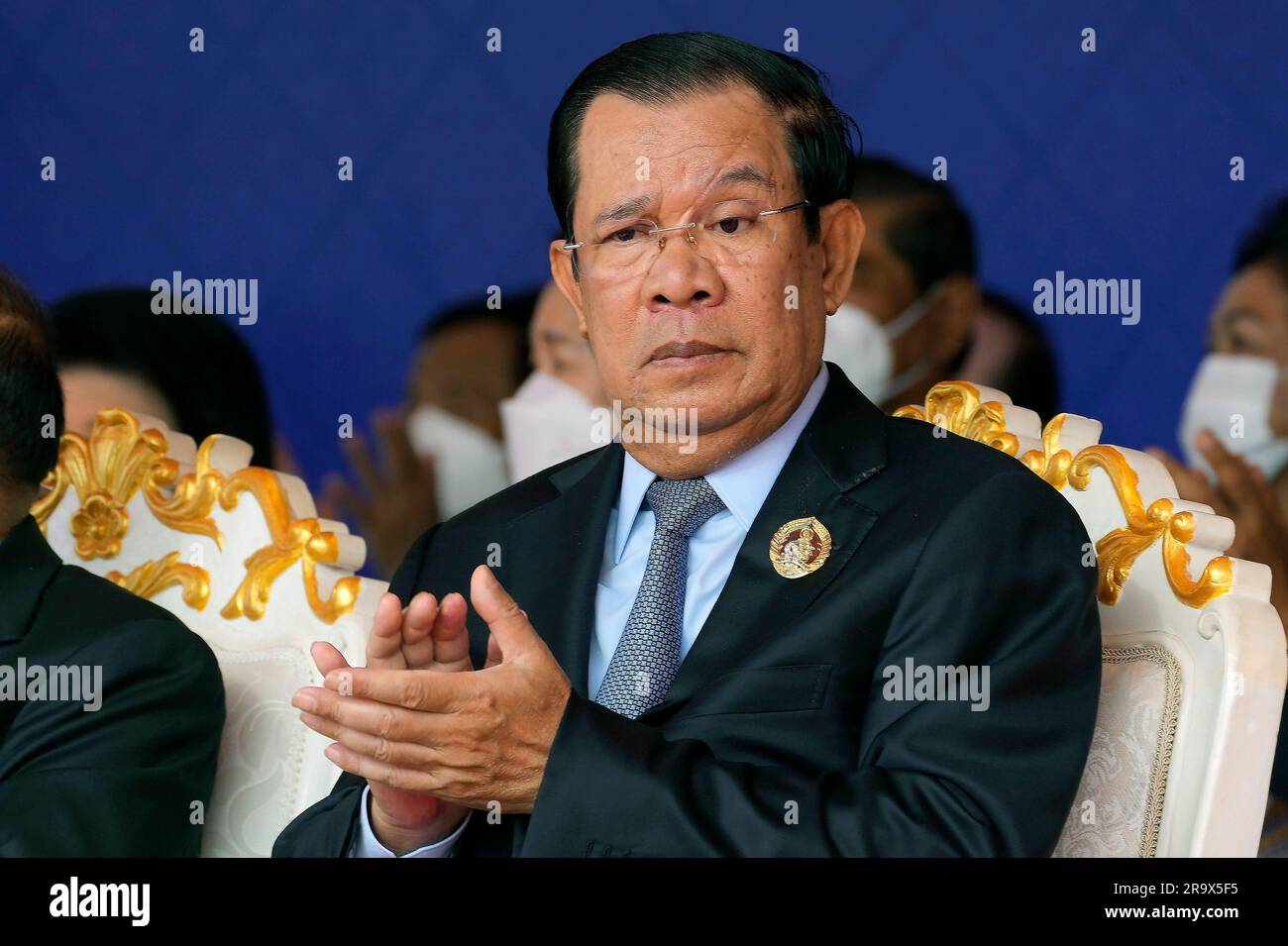 FILE - Cambodian Prime Minister Hun Sen claps during the 71st ...