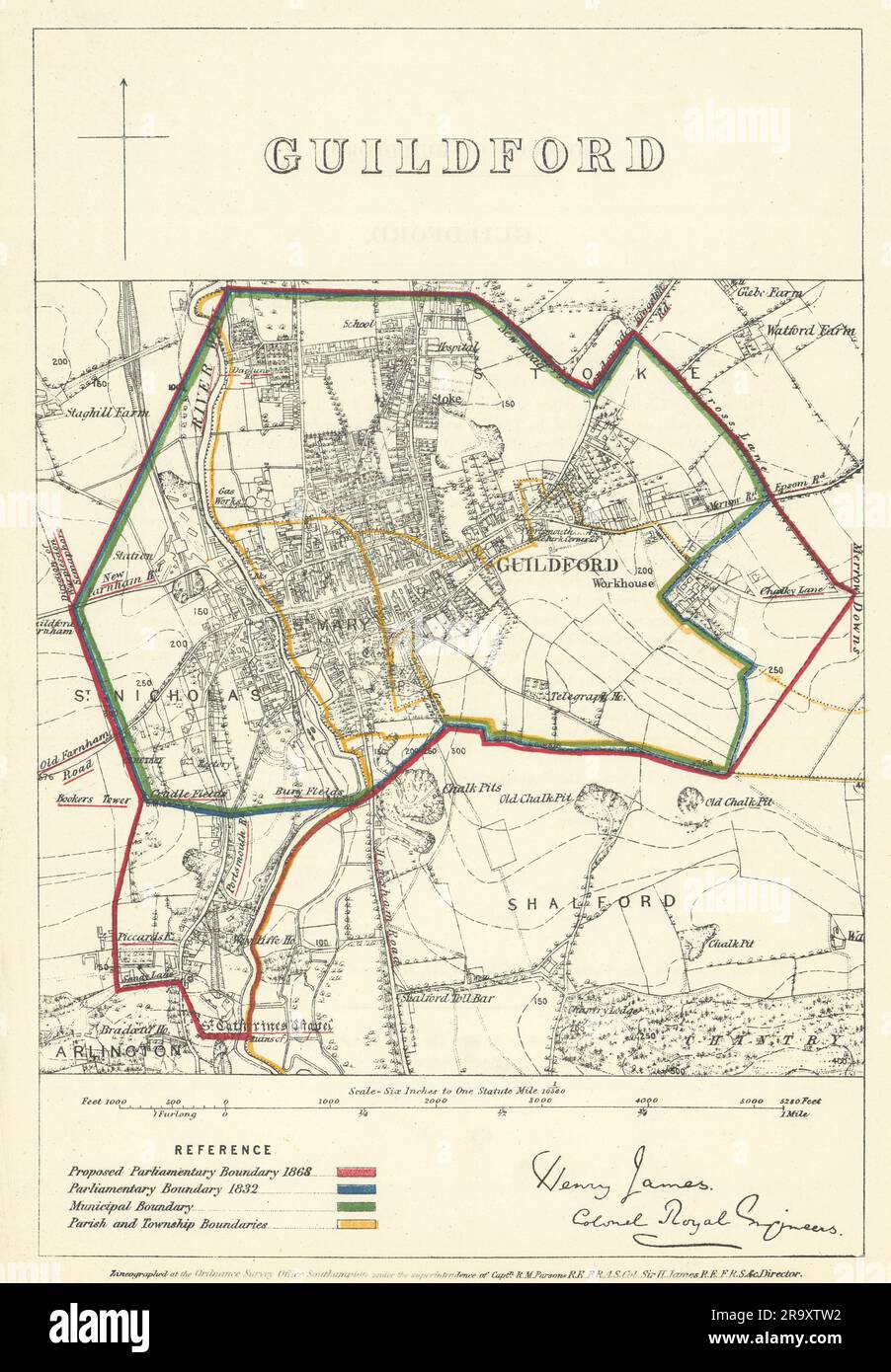 Mappa di guildford immagini e fotografie stock ad alta risoluzione - Alamy