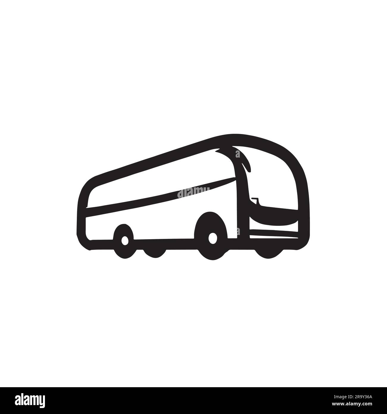 Disegno del logo dell'autobus Foto e Immagini Stock in Bianco e Nero ...