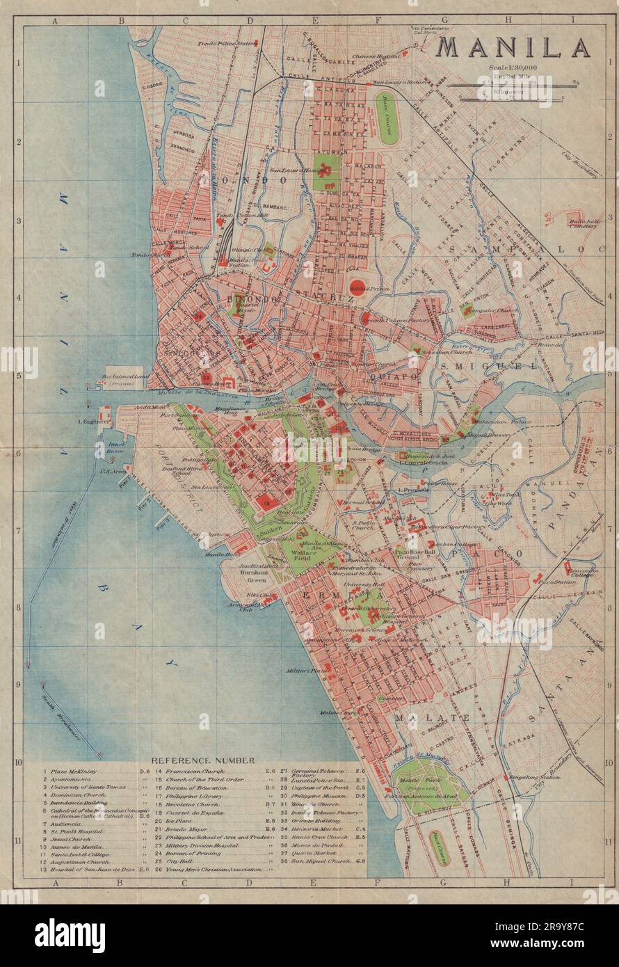 Mappa vintage di manila immagini e fotografie stock ad alta risoluzione ...