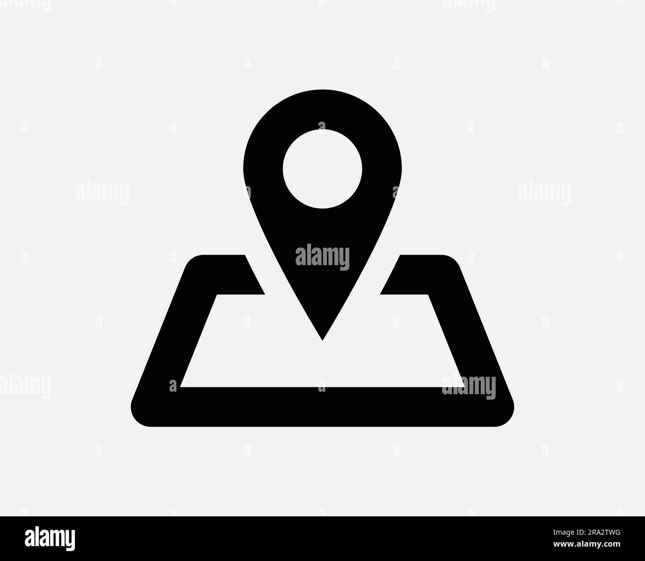Icona Mappa posizione. Posizionamento del marcatore locale navigazione ...