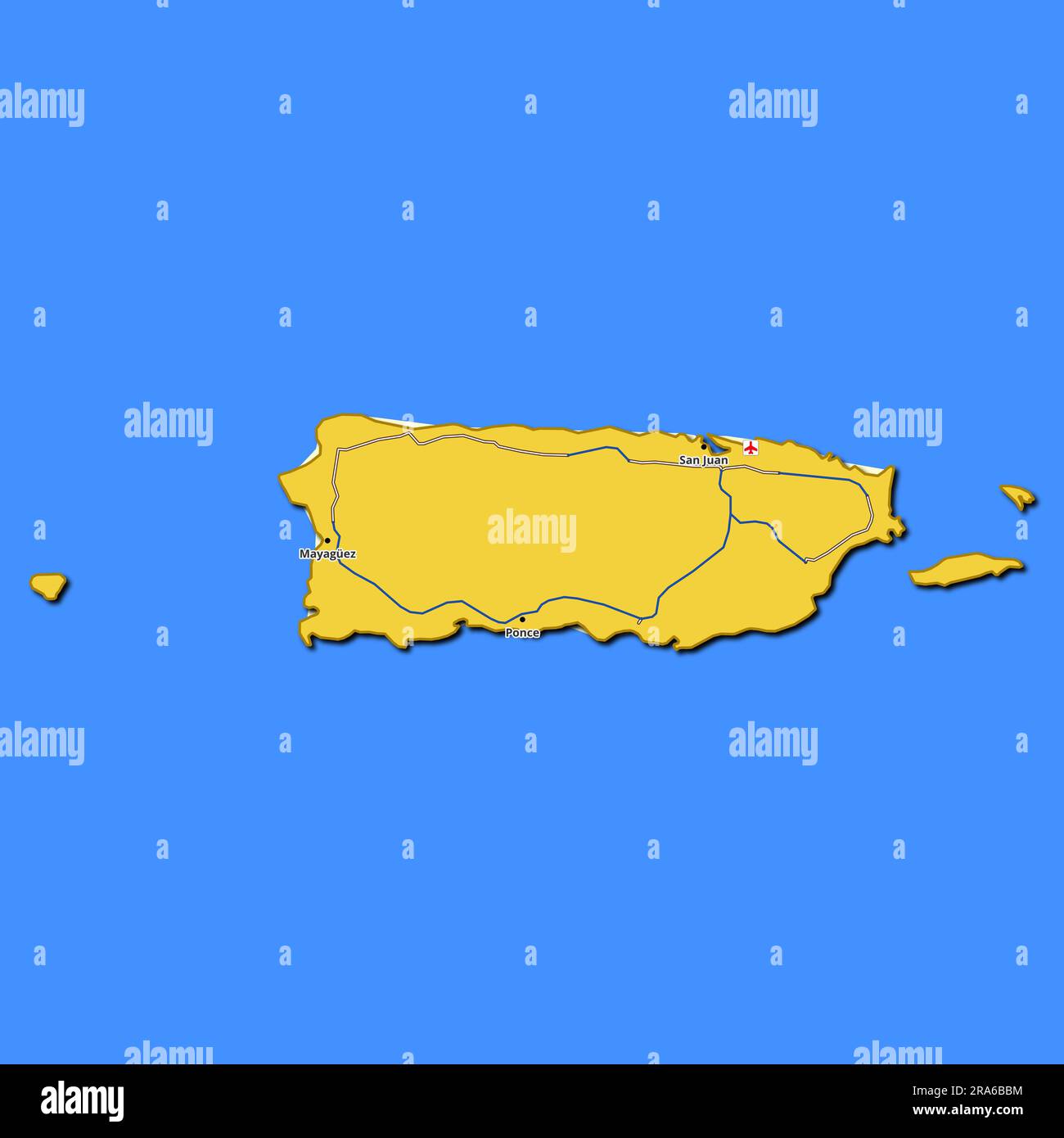 Mappa di porto rico immagini e fotografie stock ad alta risoluzione - Alamy