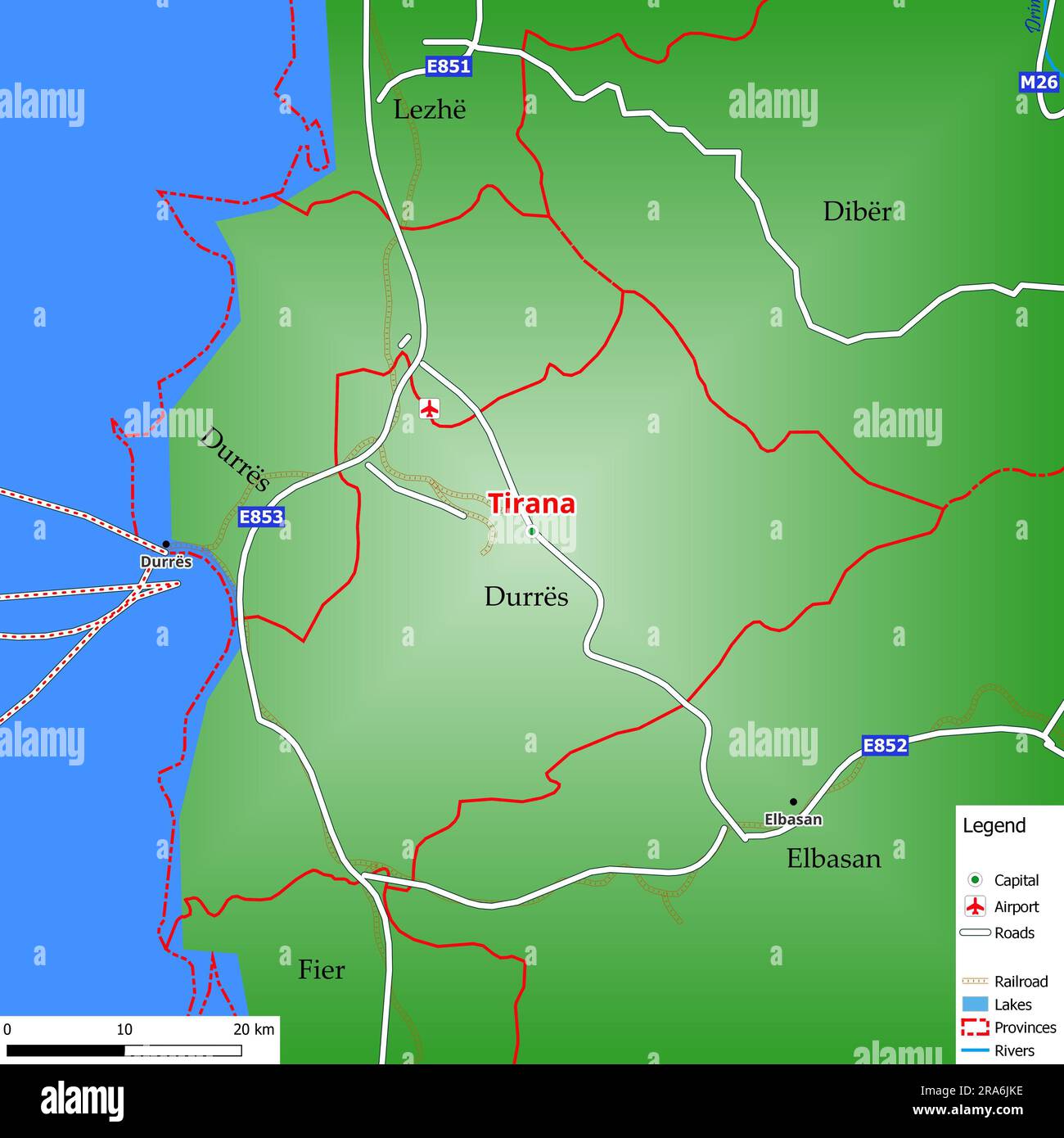 Mappa di tirana immagini e fotografie stock ad alta risoluzione - Alamy