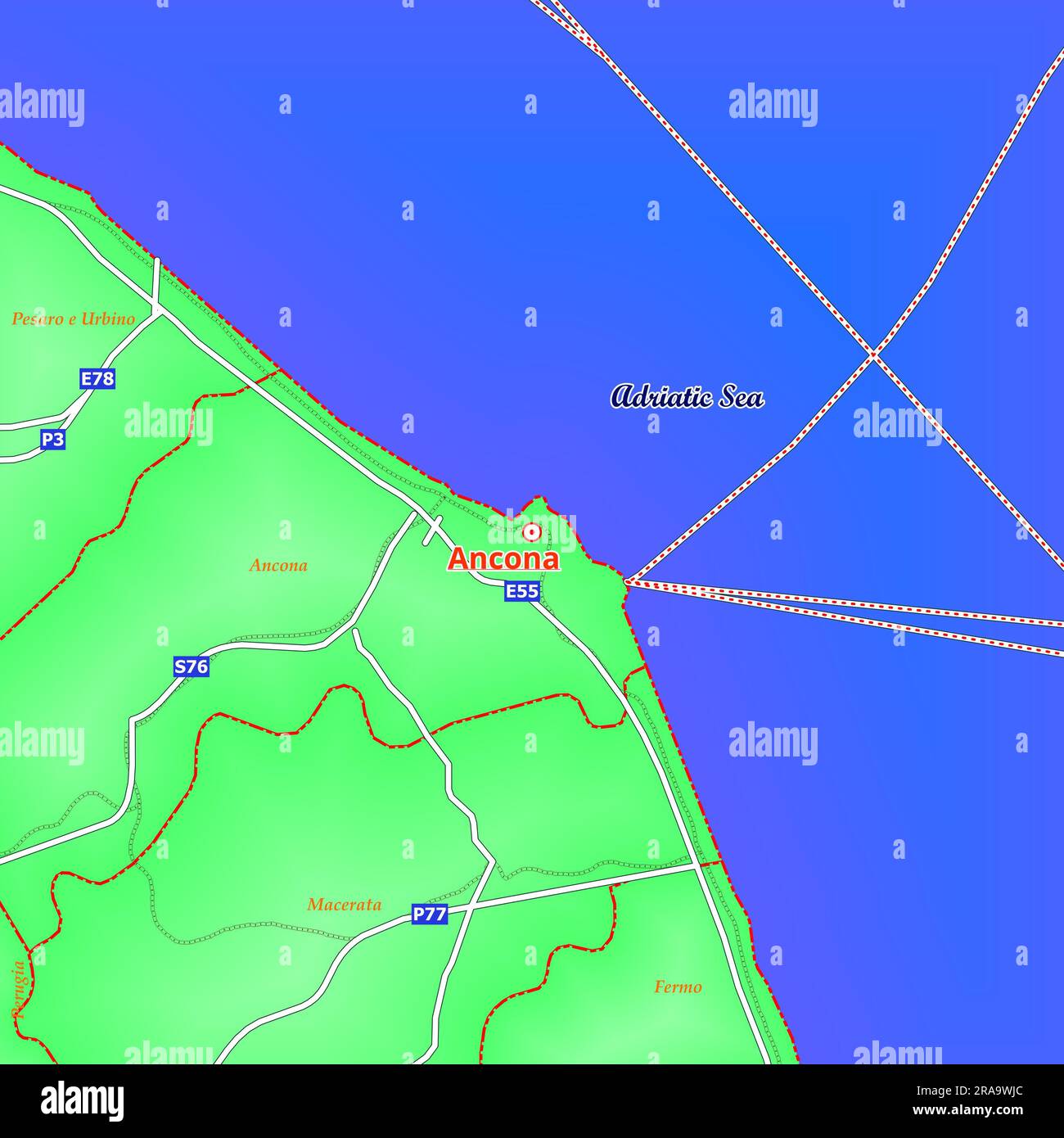 Ancona map immagini e fotografie stock ad alta risoluzione - Alamy