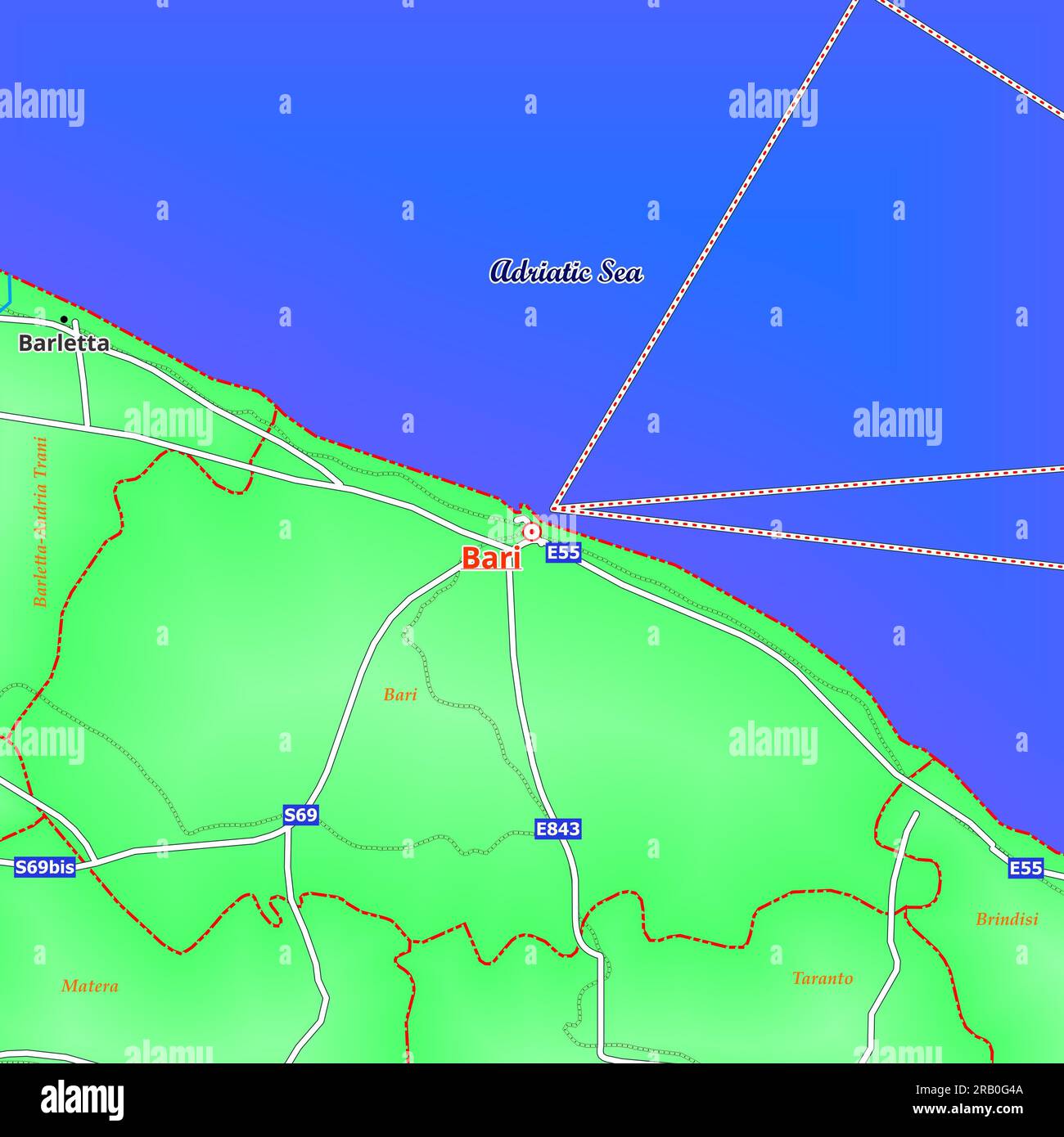 Map of bari immagini e fotografie stock ad alta risoluzione - Alamy