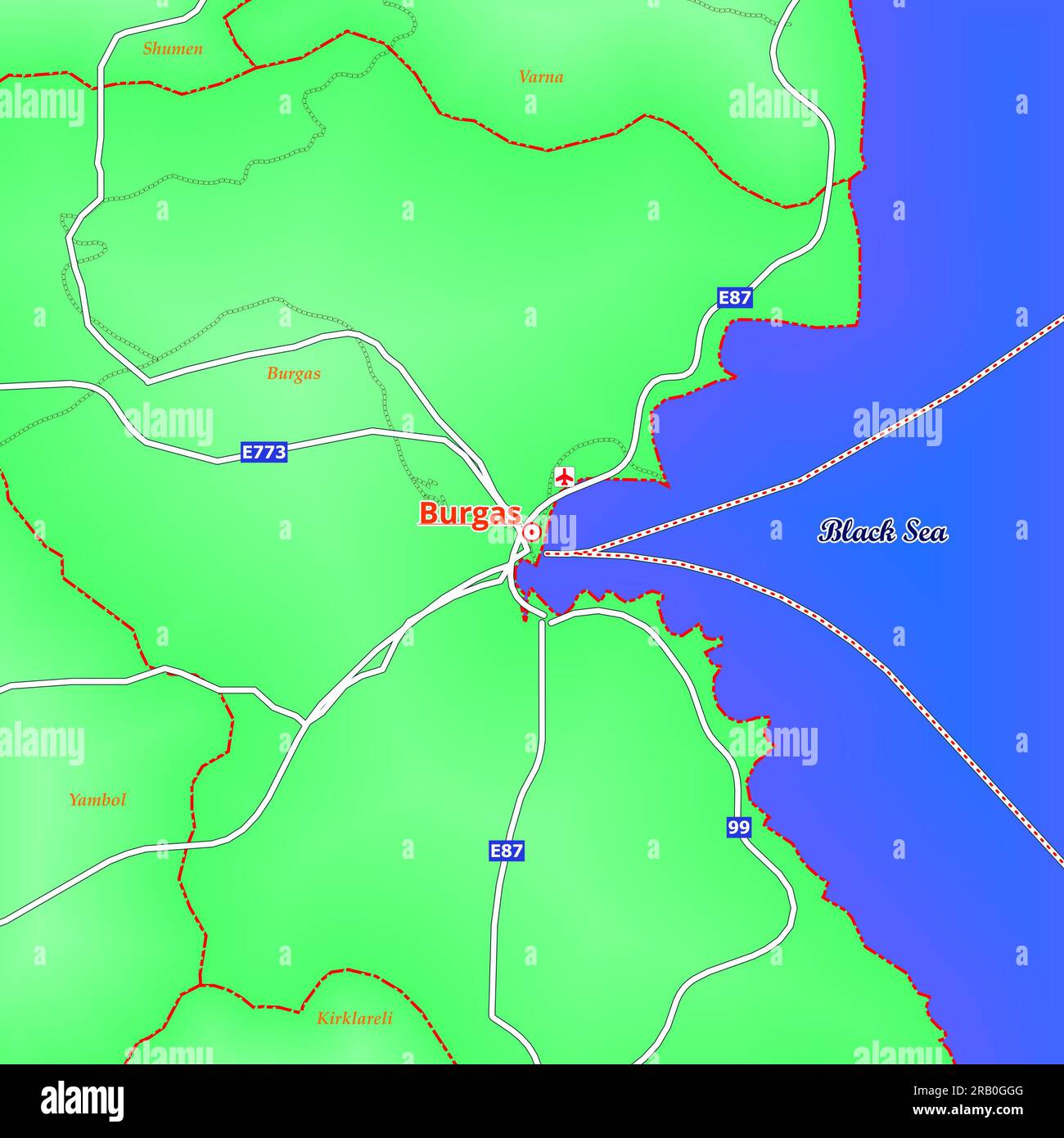 Mappa di burgas immagini e fotografie stock ad alta risoluzione - Alamy