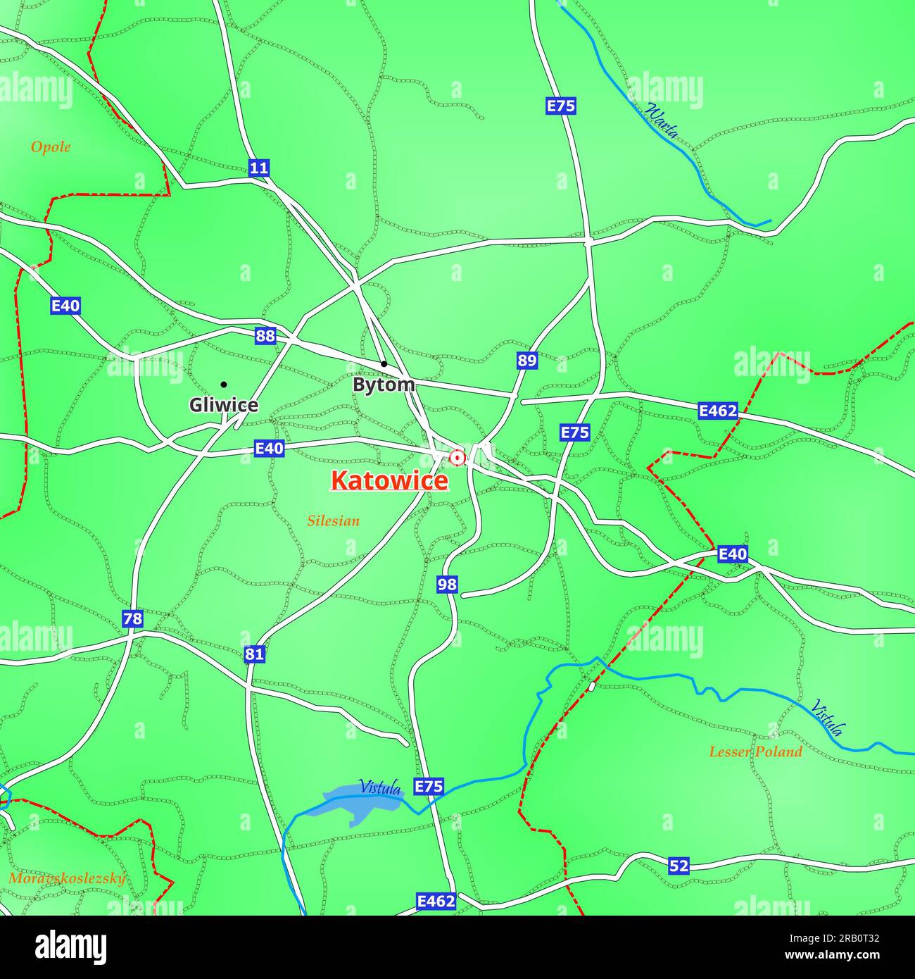 Mappa della polonia katowice immagini e fotografie stock ad alta ...