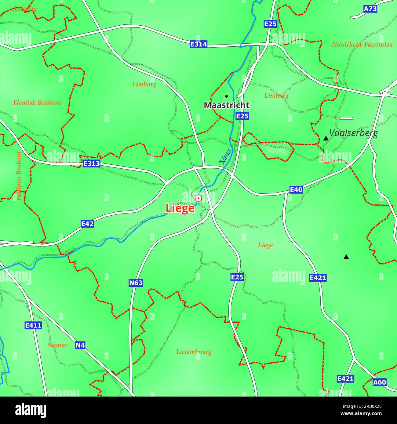 Mappa stampabile di liegi immagini e fotografie stock ad alta ...
