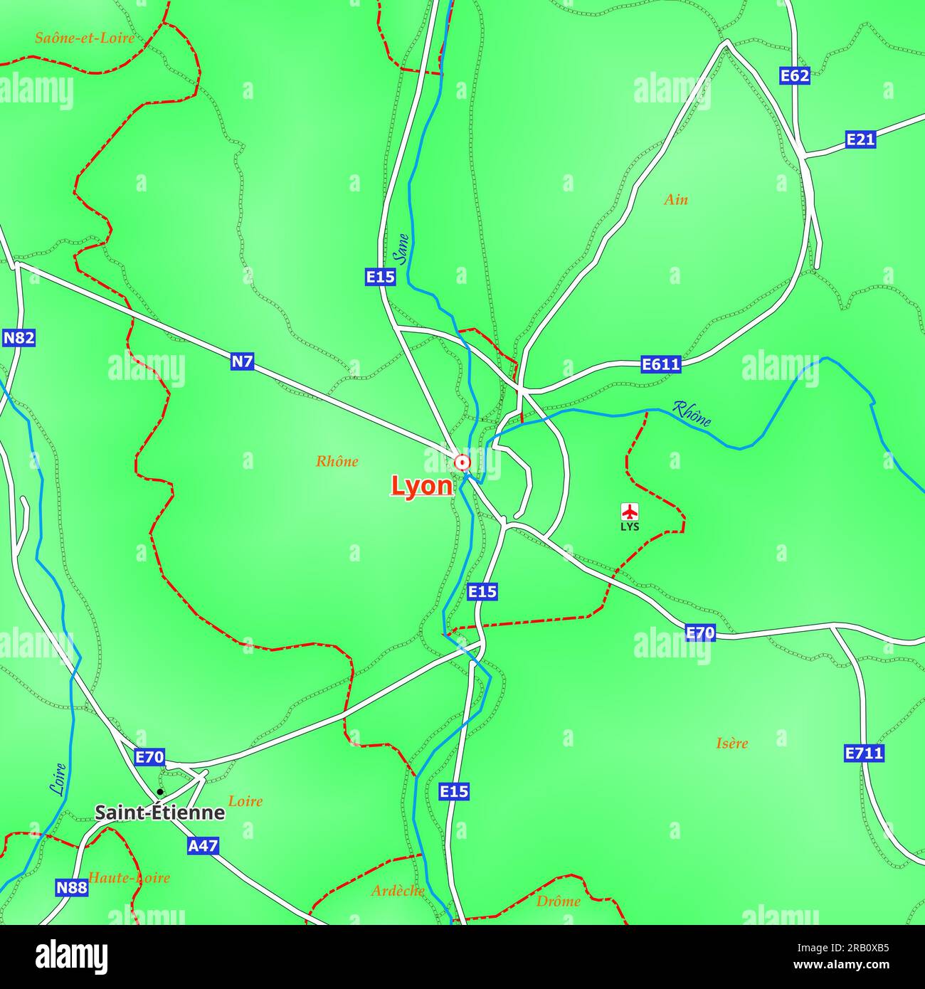 Mappa di lione immagini e fotografie stock ad alta risoluzione - Alamy