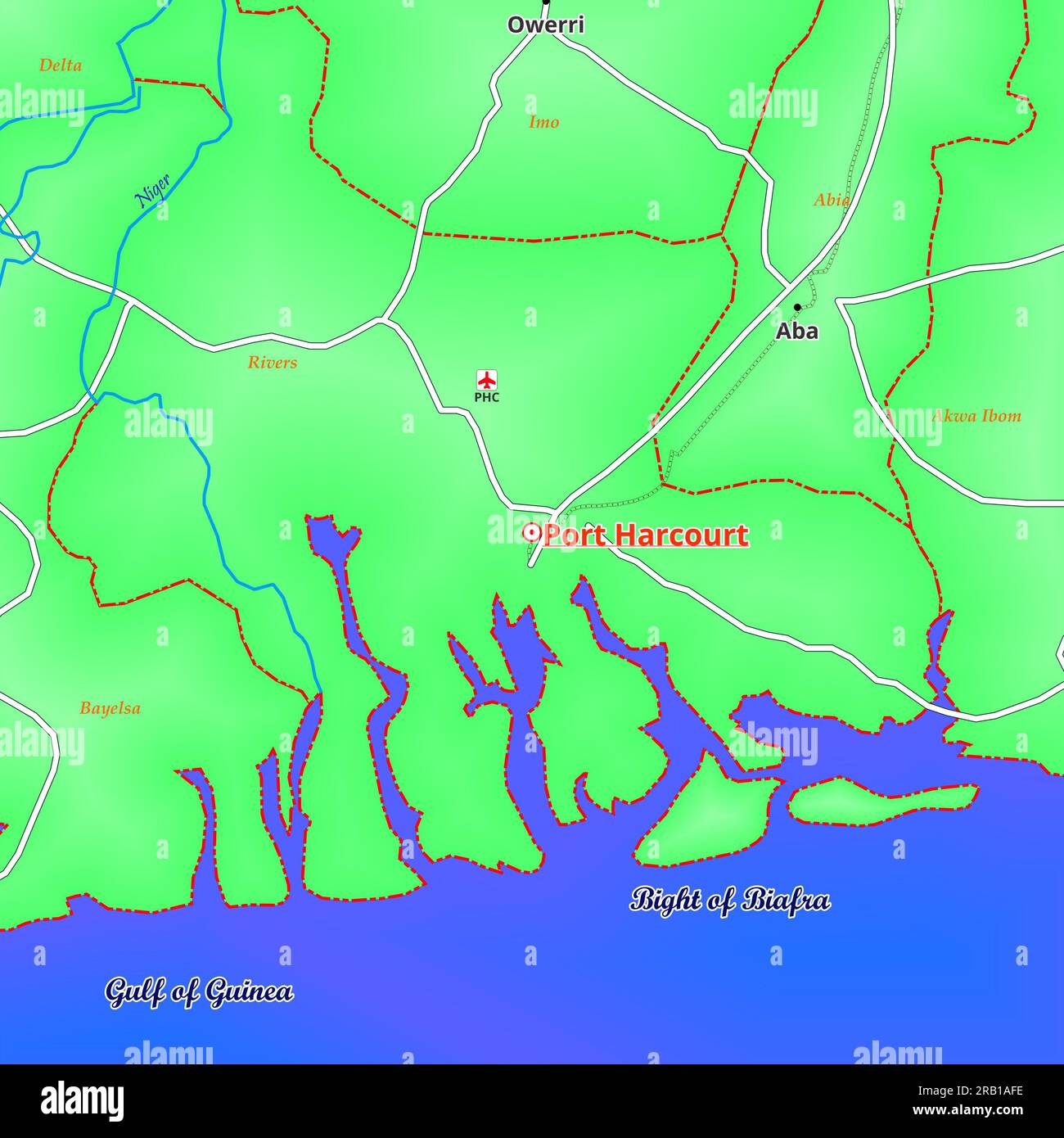 Mappa di port harcourt immagini e fotografie stock ad alta risoluzione ...