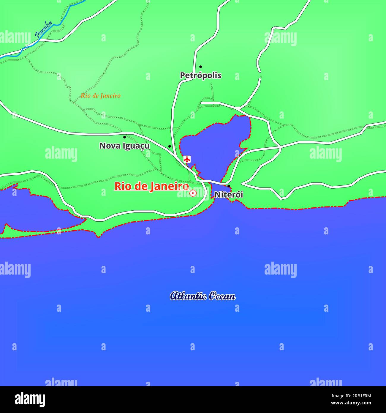 Mappa di rio de janeiro immagini e fotografie stock ad alta risoluzione ...