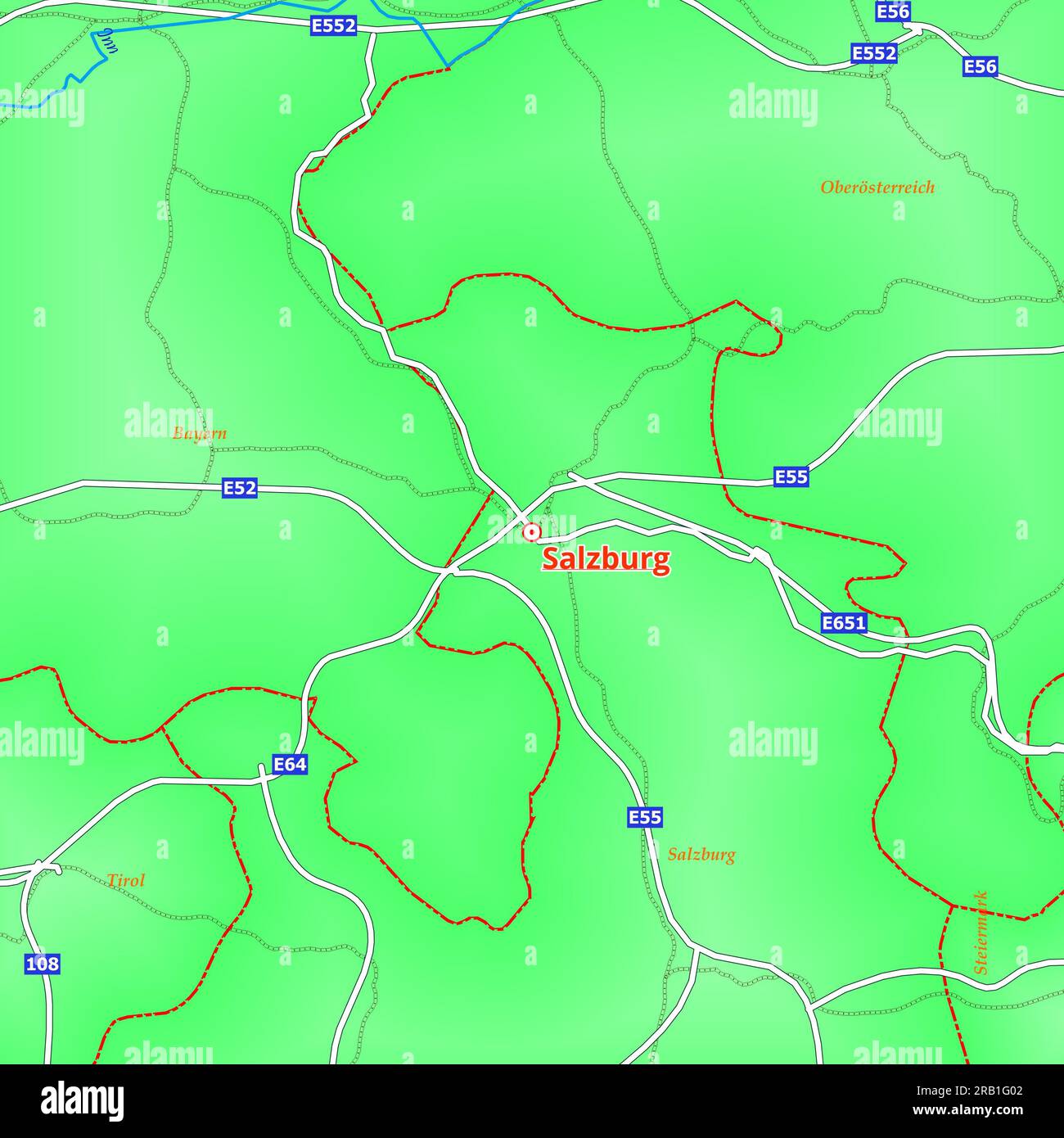 Mappa dell'area di salisburgo immagini e fotografie stock ad alta ...