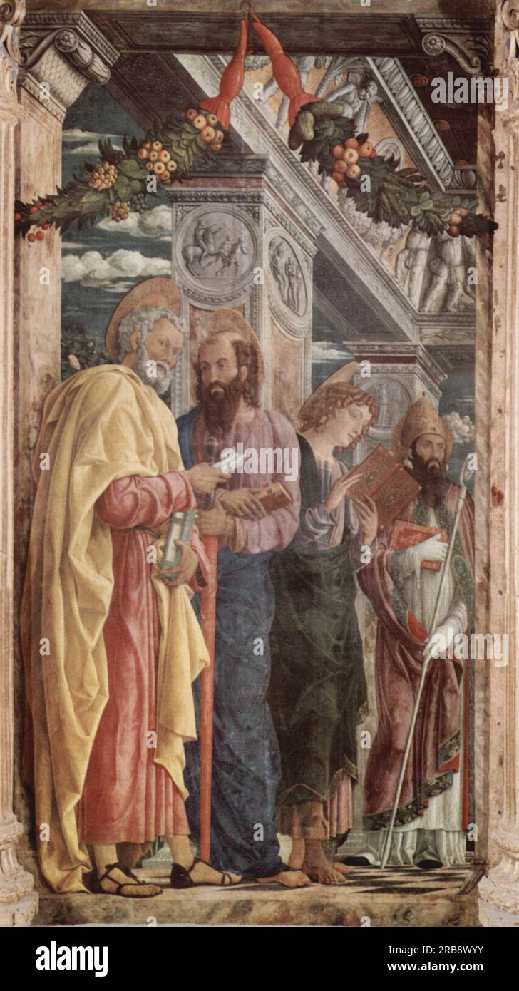 Pala d'altare di San Zeno a Verona, pannello sinistro di San Peter e St ...